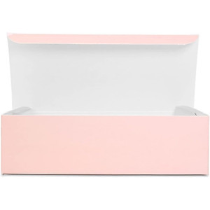 Biscuits Lasso Pink Boxes - 10 Pack - 1 lb - Mini Cake Box - Bakery Collapsible Paper Сase for Small Homemade Treats, Candy, Dessert, Pastry Pie, Cupcakes - 7 x 3.38 x 2 inches