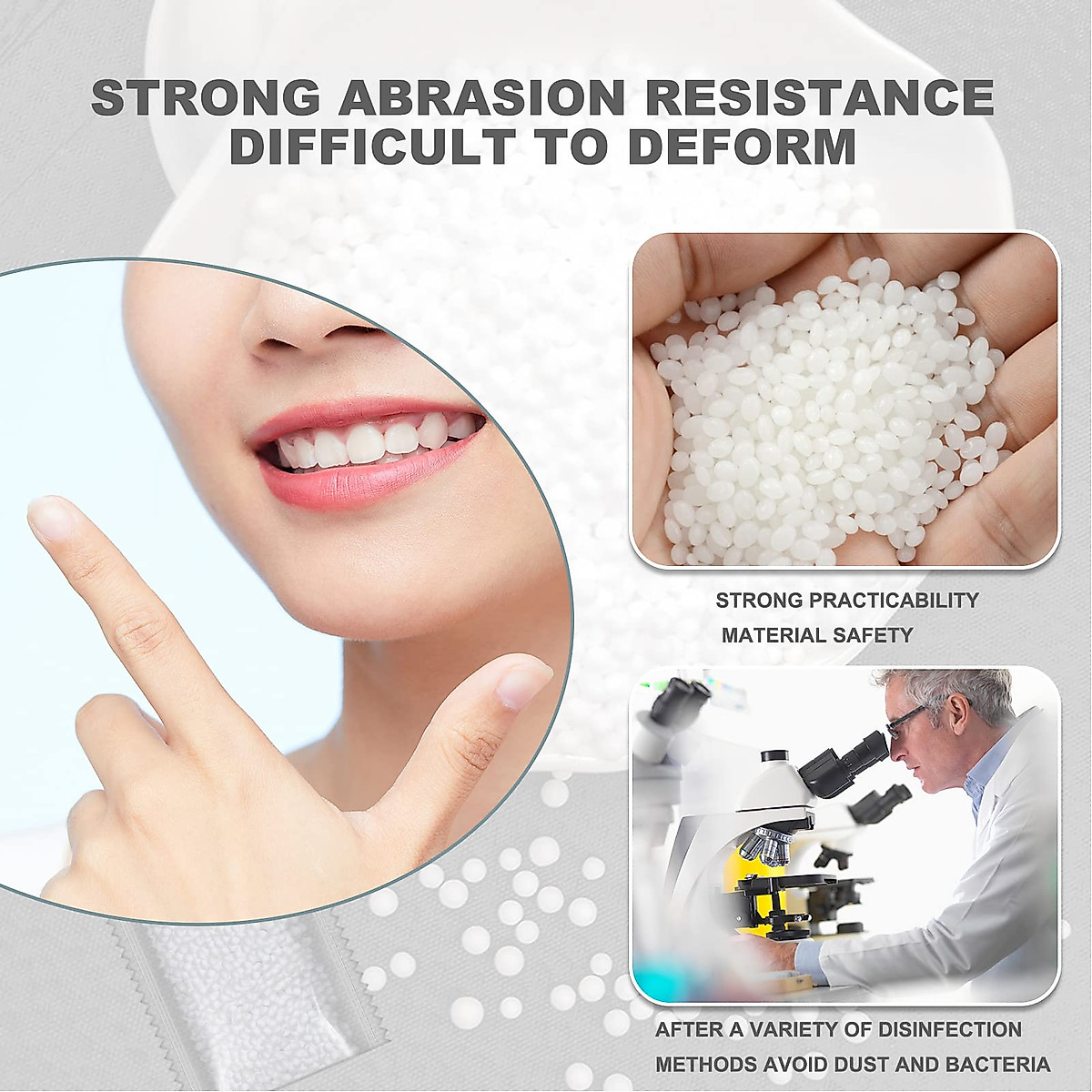 100g Moldable Thermal Fitting Bead, Temporary Tooth Filling Repair Accessory for Halloween Party Teeth Replacement Kit Restoration