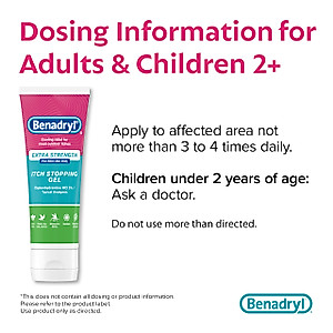 Benadryl Anti Itch Gel, Relief of Outdoor Itches Associated with Poison Ivy, Topical Analgesic, Cooling Relief, Diphenhydramine, 3.5 oz