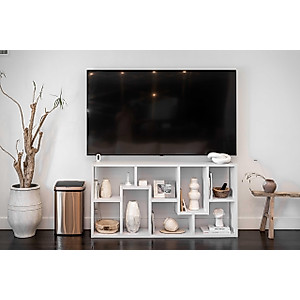 13 Gallons Automatic Touchless Kitchen Trash Can with Lid, Motion Sensor Trash Can for Kitchen, Home, Office, 50 Liter Large Stainless Steel Garbage Bin (13 Gal #28) (Gold)