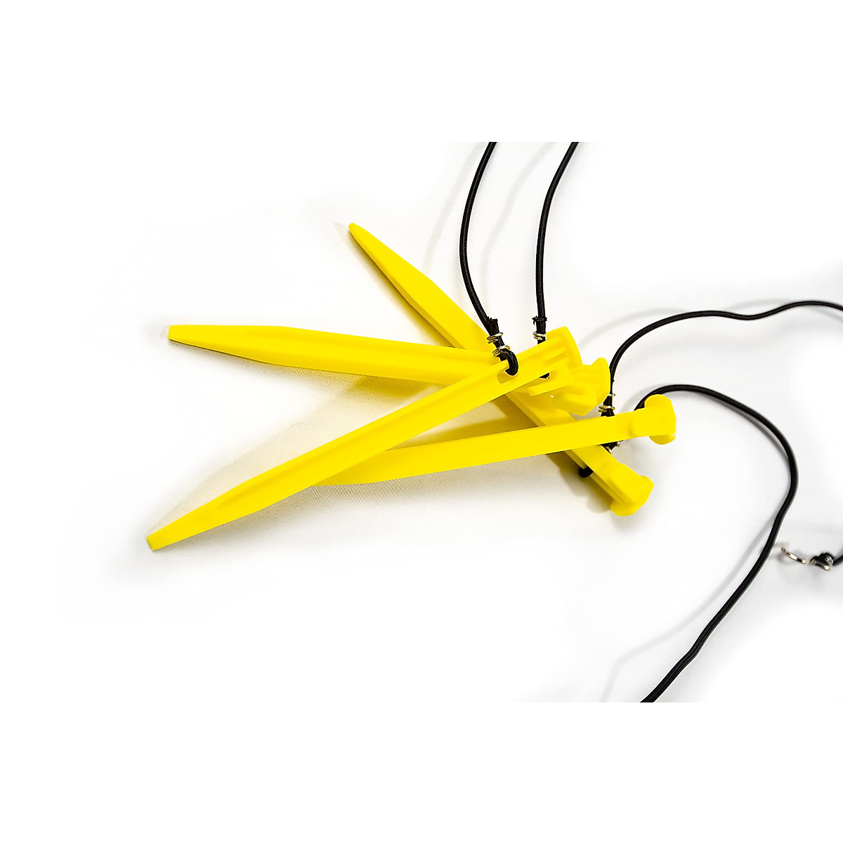 Tandem Sport Volleyball Court Line Corner Stakes - Outdoor Volleyball Boundary Lines - Volleyball Court Rope Court Lines - Volleyball Lines for Sand or Grass - Heavy Duty Stakes and Bungees