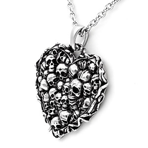 Controse Silver-Toned Stainless Steel Captivated Souls Heart Necklace