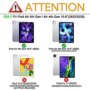 Hepix iPad Air 5th Generation Case iPad Air Case 4th Generation Notebook Composition iPad Air 4/5 Case with Pencil Holder 2022 2020 Black Book iPad Air 10.9 Case Cover Auto Sleep Wake