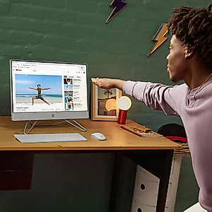 HP 24-cb1000a 24-cb1256 All-in-One Computer - AMD Ryzen 5 5625U Hexa-core (6 Core) - 8 GB RAM DDR4 SDRAM - 256 GB M.2 PCI Express NVMe SSD - 23.8" Full HD 1920 x 1080 Touchscreen Display - Deskto