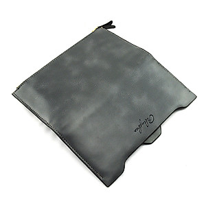 Pidengbao Women's Long Solid Zipper Hasp Clutch Wallet Grey