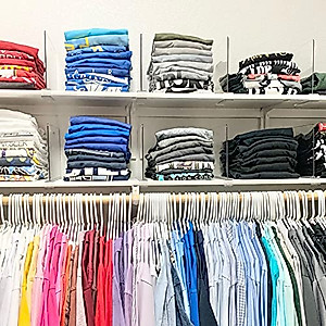 HEIBERWIND 10 Pack Acrylic Shelf Dividers Clear Closets Shelf Divider Shelf Separators for Closets, Cabinets, Bedroom, Kitchen, Office