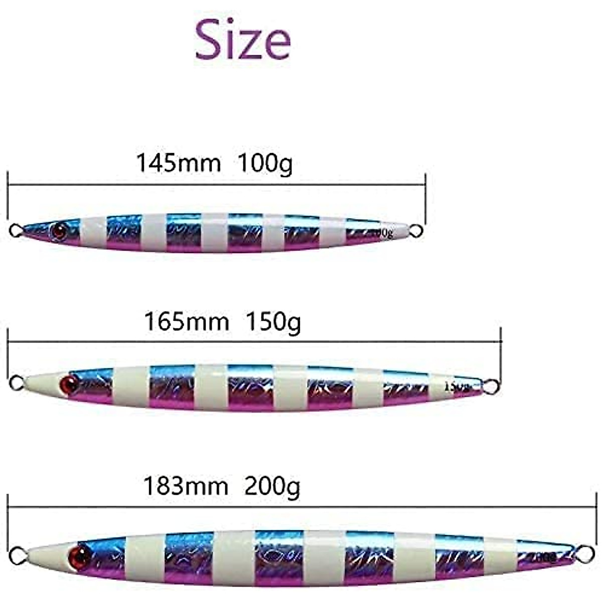 Funmaker Fishing Saltwater jigs Speed Jigging Slow Jigging Pitching Lures Vertical Jigging Artificial Lures Jigging Lure Fishing jigs Vertical Jigs Saltwater Artificial Bait (RED-Glow,400g)