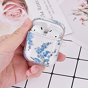 QINGQING Compatible with AirPods Case, 3 in 1 Cute Printed Design Airpods Protective Hard Case Cover Portable & Shockproof Women Men with Keychain for Airpods 2/1 Charging Case