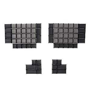 Kingjinglo Pbt Keycaps DSA Blank Keycaps for Ergodox Mechanical Gaming Keyboard DSA Profile Rainbow keycaps
