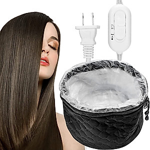 Watris Veiyi Hair Steamer Heat Cap, 2 Gear Temperature Control, Deep Conditioning Heating Cap, for Home Spa Use