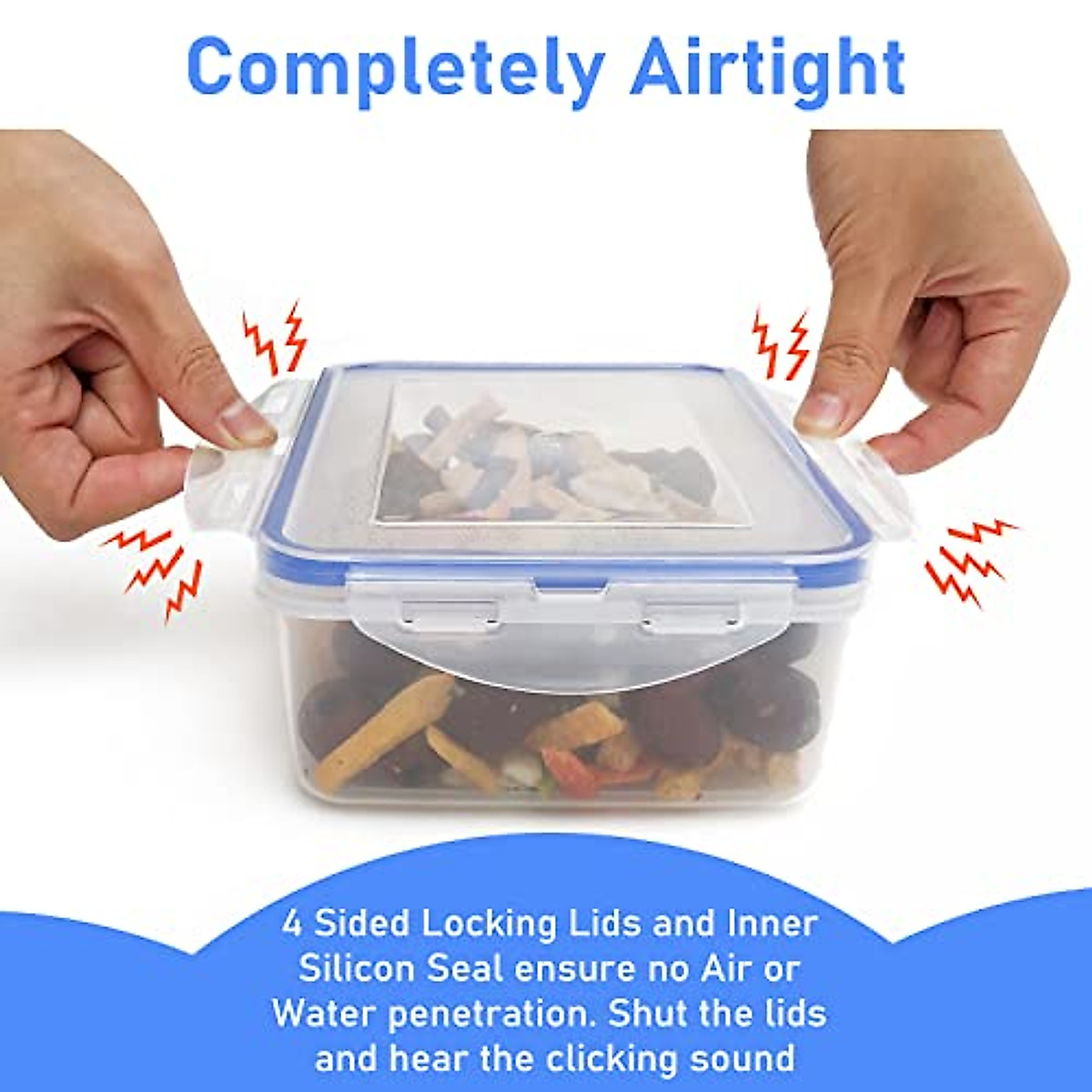 ZHOMA 28 PCS Food Storage Containers Set - Kitchen Sealed Jar with Lid Moisture-Proof Fresh-Keeping Box for Whole Grains