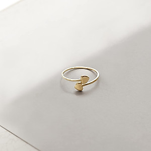 GELIN 14k Solid Gold Stackable Ring for Women - Size 8