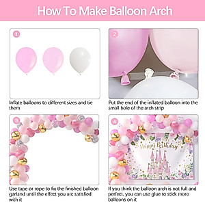 HIPVVILD Princess Birthday Decorations - Princess Birthday Party Supplies, Plate, Cup, Napkin, Balloon Arch, Backdrop, Tablecloth, Cutlery, Princess Party Decorations Tableware Supplies | Serve 24