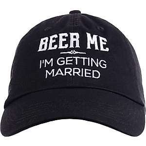 Ann Arbor T-shirt Co. Beer Me, I'm Getting Married | Black Groom Bachelor Party Baseball Cap Dad Hat