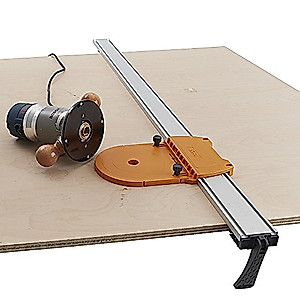 Bora Router Dado Jig, the Woodworking Router Guide That Allows For Precise, Straight Dados, Rabbets, and Mortises | 542005, orange