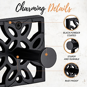 Autumn Alley Black Bathroom Towel Hook Robe Hook Wall Mounted - Wall Hooks for Towel, Robe, Coat, and Door Hooks for Bathroom Rustproof Modern Unique Style, 2 Pack