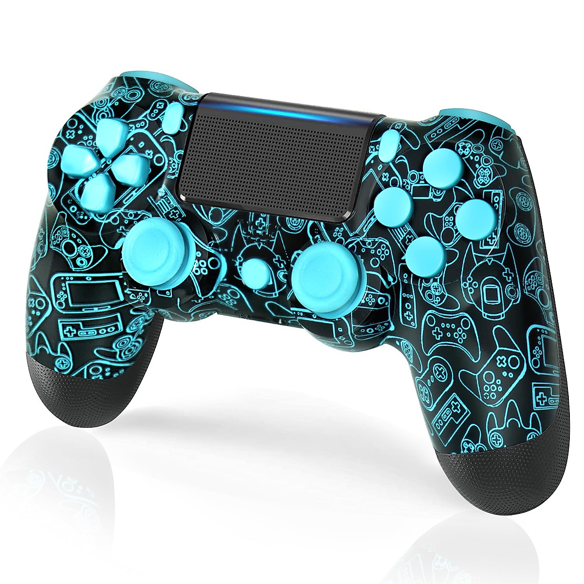 Wireless Controller for P4/Slim/Pro/PC, Remote Controller with Dual Vibration, Audio Gyro, Double Vibration Function
