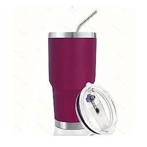 30oz Tumbler, Stainless Steel Vacuum Insulated Coffee Tumbler Cup, Double Wall Powder Coated Travel Mug, (Magenta)