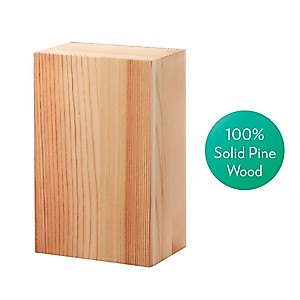 SteepLab Pine Wood stash Box with Rolling Tray – Handmade Small Solid Wood Storage Box – Great for Discreet Storage of Accessories (Edged Natural)