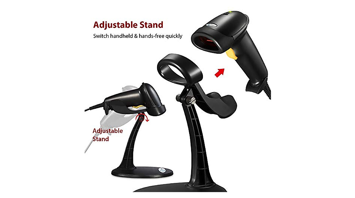 Esky Wired Barcode Scanner - Fast, Reliable 1D Barcode Reading