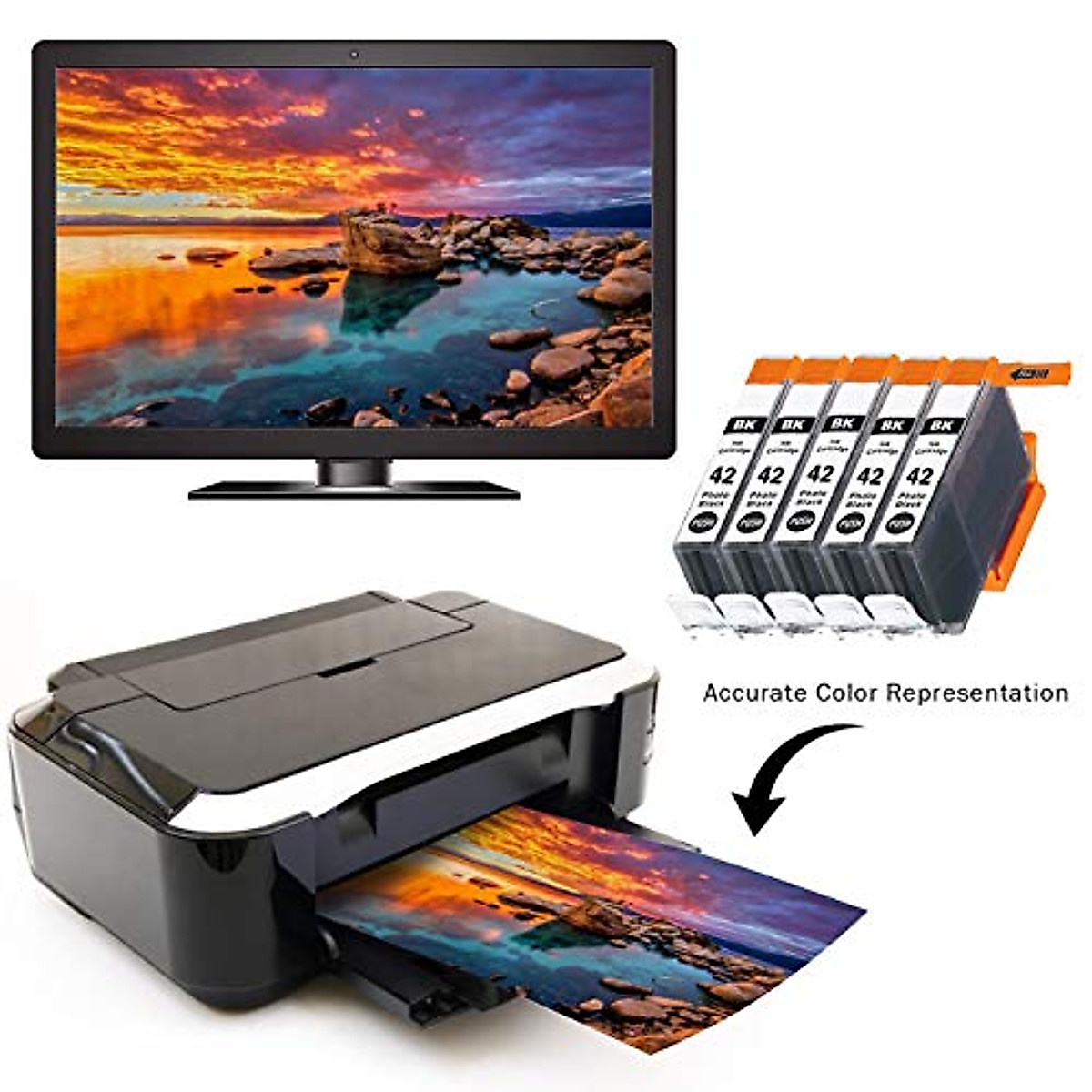 Limeink 5 Black Compatible High Yield Ink Cartridges Replacement for CLI-42 for Canon PIXMA PRO-100 100 100S CLI 42 Pro100