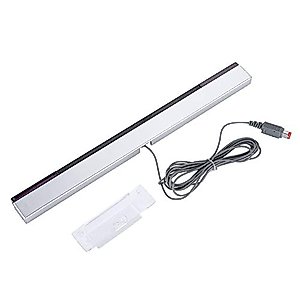 ASHATA Game Console Sensor Bar, Replacement Wired Infrared Signal Ray Sensor Bar Wired Receiver for Game Console, Includes Clear Stand