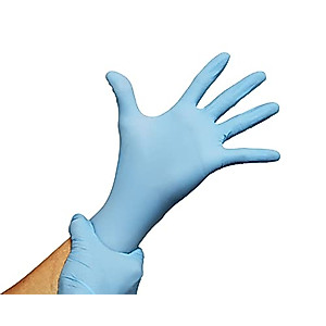 Care Plus NITRILECARE Blue Nitrile Exam Gloves, 100-Count S M L XL, 3 Mil, Clinic-Office-Daily, Medical, First-Aid, Clinics, Cooking, Cleaning, Puncture-Resistant (8FZ0003U)