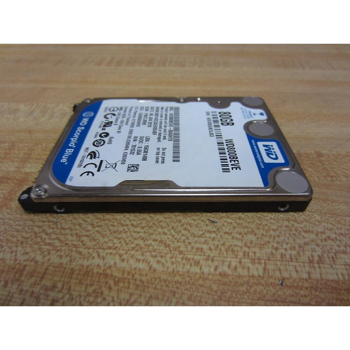 WD800BEVE-00A0HT0, DCM DBNTJHNB, Western Digital 80GB IDE 2.5 Hard Drive