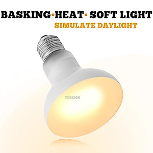 TEKIZOO Reptile Heat Lamp Basking Spot Bulb UVA Daylight Light for Amphibian,Lizard,Tortoise,Bearded Dragon 75W (4 Pack)