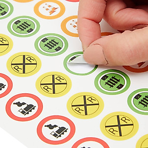 BLUE PANDA 50 Sheets Railroad Potty Training Chart for Toddlers Boys & Girls with 800 Train Stickers (10.3x8.3 in) - Potty Sticker Chart