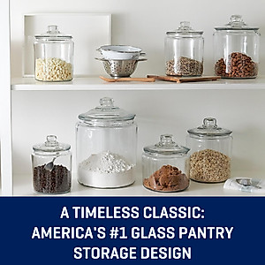 Anchor Hocking 1 Gallon Heritage Hill Glass Jar with Lid (4 piece, all glass, dishwasher safe)