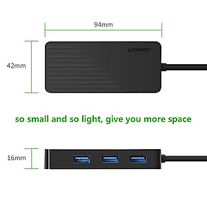 UGREEN USB 3.0 Hub 3 Ports USB Sound Card 2 in 1 External Stereo Audio Adapter 3.5mm with Headphone and Microphone 5Gbps High Speed for Mac OS Windows Linux iMac MacBook Mac Mini PCs Tablets