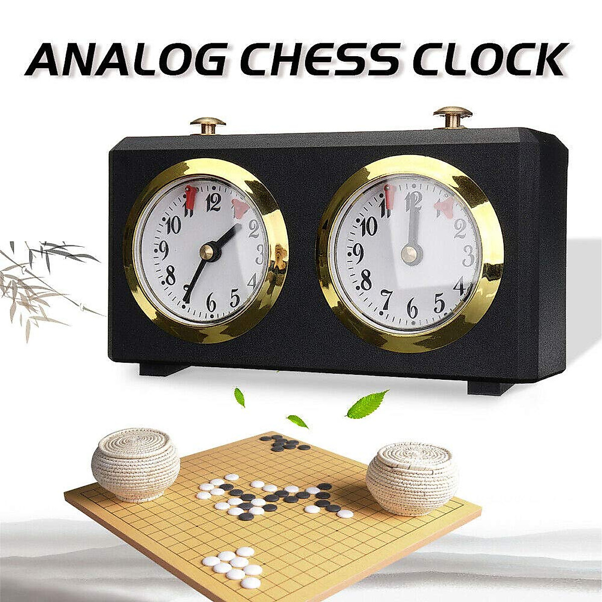 Chess Timer, Professional Competition Mechanical Analog Chess Clock, I-GO Count Up Count Down Timer, for Chinese Chess, International Chess & I-GO