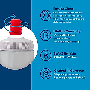 Polar Bottle Breakaway Insulated Bike Water Bottle - BPA Free, Cycling & Sports Squeeze Bottle (Tartan - Bonfire Red/Orange, 24 Oz)