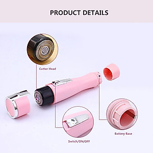 Mini Electric Shaver for Women, Ladies Portable Hair Removal Razor/Wet & Dry Use Painless Bikini Trimmer for Face, Arms, Armpit, Bikini Area and Body