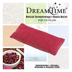 DreamTime Dreamtime Eye Pillow with Rose, Natural Herbal Mask for Relaxation, Create A Spa Experience at Home