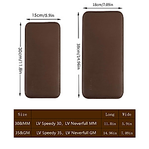 CHICECO Handbag Base Shaper for Neverfull MM Speedy 30, Vegan Leather and Felt - Brown