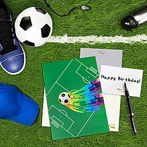 GREETING ART Football Pop Up Card, Birthday Card Pop Up,Father's Day Card, 3D Soccer Greeting Card,Anniversary Card, Thank You Card, Congratulations Card, Graduation Card