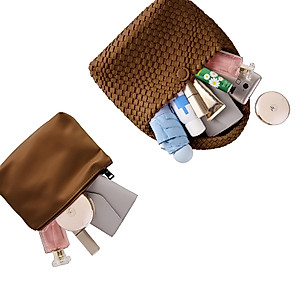 Tote Bag for Women Leather Compatible with Tote Bags with Zipper Crossbody Shoulder Designer Handbag for Office Travel