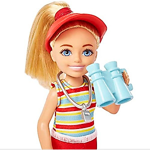 Barbie Chelsea Can Be Doll & Playset, Blonde Lifeguard Small Doll with Removable Outfit & 6 Career Accessories