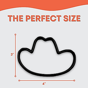 Cowboy Hat Cookie Cutter with Easy to Push Design (4 inch)