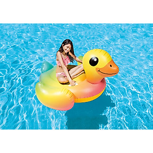 INTEX Baby Duck Inflatable Pool Float: Animal Pool Toy for Kids – 2 Heavy-Duty Handles – 220lb Max Weight Capacity – 63" x 46.5" – for Ages 3+