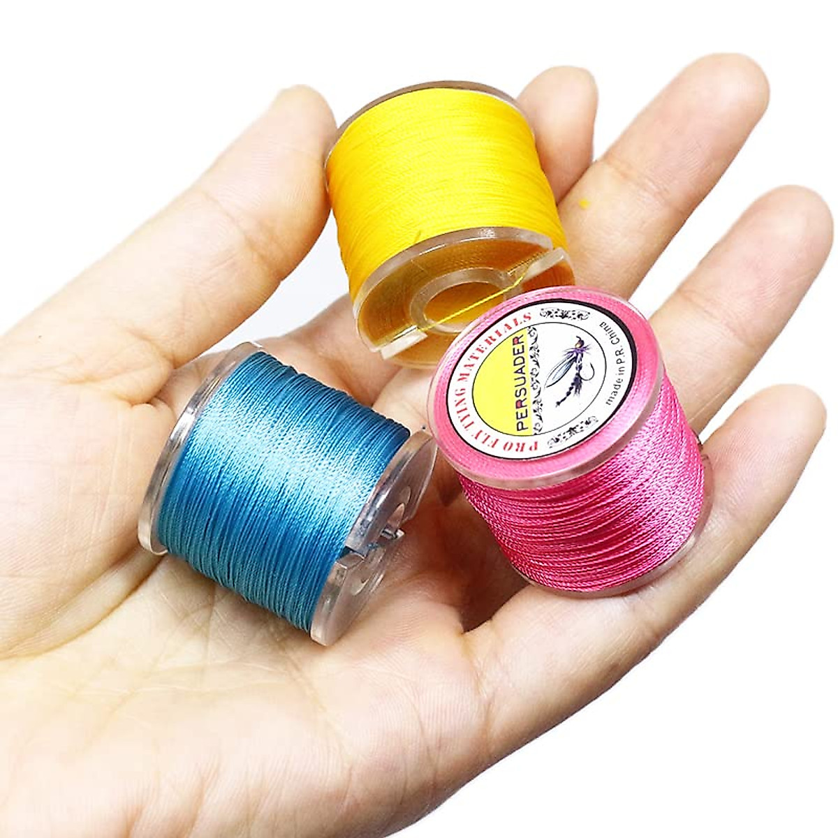 WellieSTR 8colors Set Slow Jigging Hook Twisted Binding Thread Polyester Fiber Rod Guide Winding Thread 150M Ring Fasten line