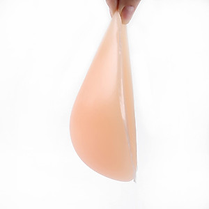 YOPADO Silicone Breast Form Waterdrop 1 Piece, Without Nipple Prosthetic Enlargement Bra Enhancer Inserts Pads Fake Boobs for Crossdresser Mastectomy Prosthesis Cosplay(150g/Piece, Nude)