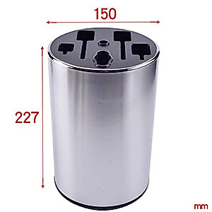 LLRYN Universal Knife Block without Knives Knife Holder Stainless Steel Kitchen Knife Holder Storage Organizer Slots-Stainless-Steel Universal Knife Block