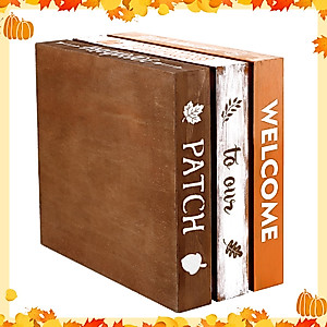 Sintuff 2 Pcs Fall Wooden Crates for Display Thanksgiving Wooden Boxes Rustic Nesting Wood Crates Farmhouse Storage Container for Harvest Thanksgiving Party Storage Gift