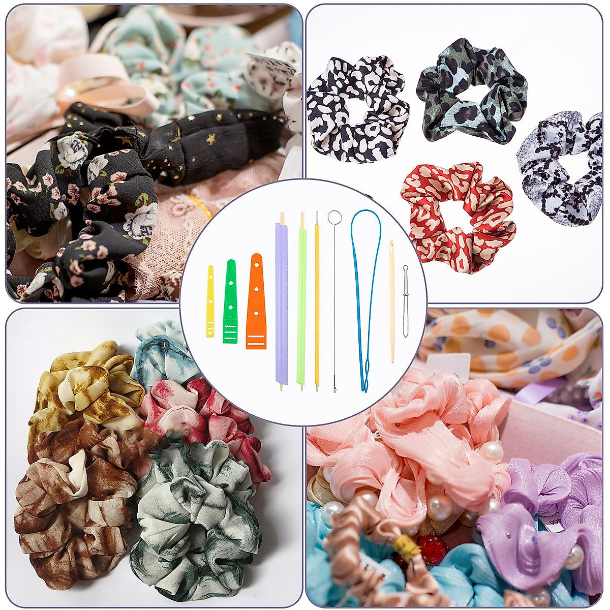 Quick Turn Fabric Set, Versatile Fabric Tube Turners for Sewing Drawstring Threader Tool Fabric Turning Tube Assorted Sizes Fast Turn Sewing Tool for Crafts DIY Knitting Handmade