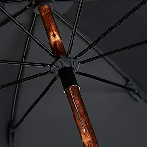 The London Umbrella - Crafted From A Single Piece Of English Chestnut - Black