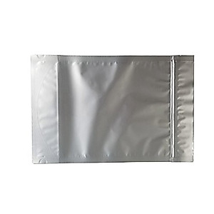 (50) - 8"x12"x4" Zip Seal Stand Up One Color Mylar Bag Gusseted Pouches - 5 mil Genuine Resealable Aluminum Foil-Lined Bag for Long Term Food, Grain, Baking, Coffee, Storage Container