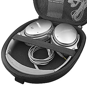 Linkidea Headphones Carrying Case Compatible with Bose QC35 II, QC45, QC35, QCSE, AE2w, AE2i, Around-Ear Headphones II, Case, Protective Hard Shell Travel Bag with Cable, Charger Storage (Grey)
